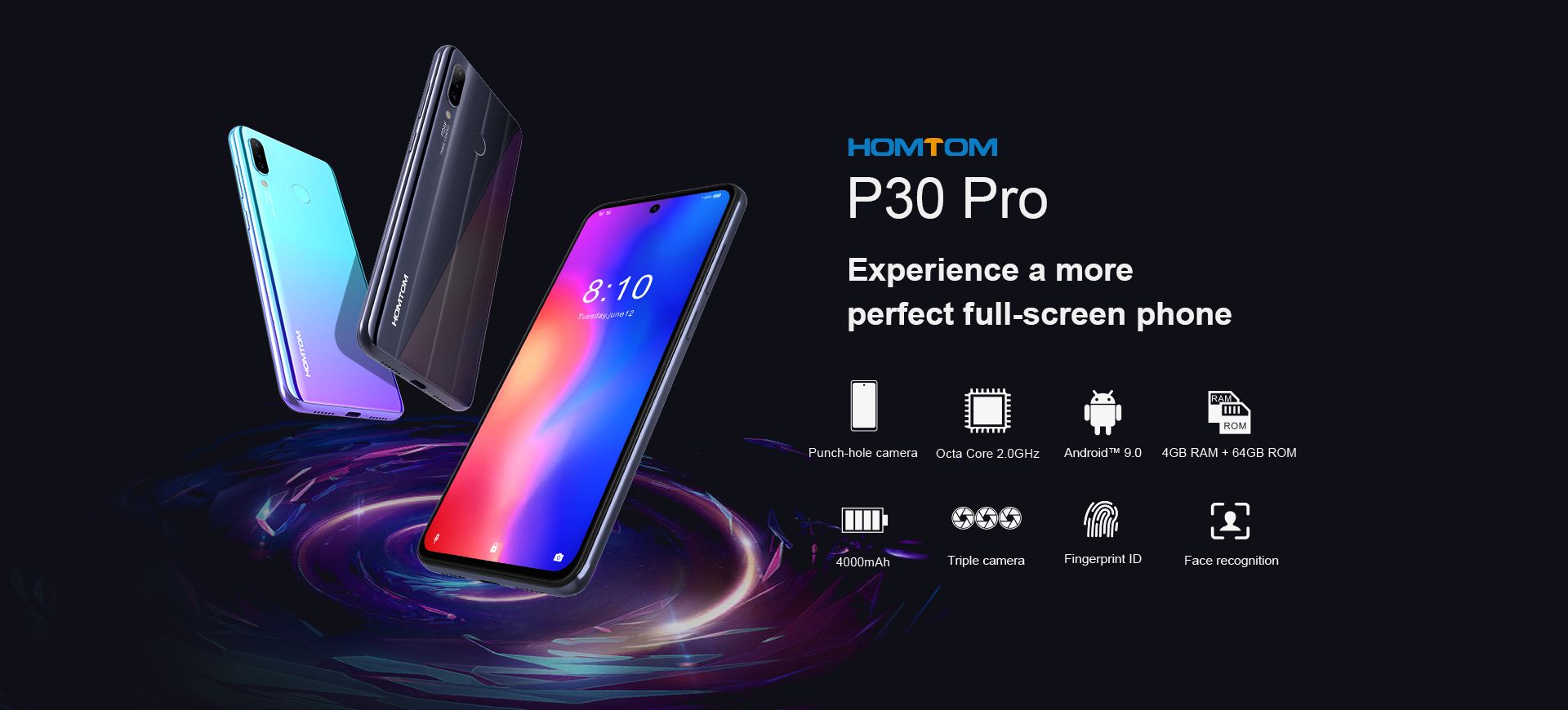 Homtom lanza su nuevo y revolucionario móvil Homtom P30 Pro | Candás 365